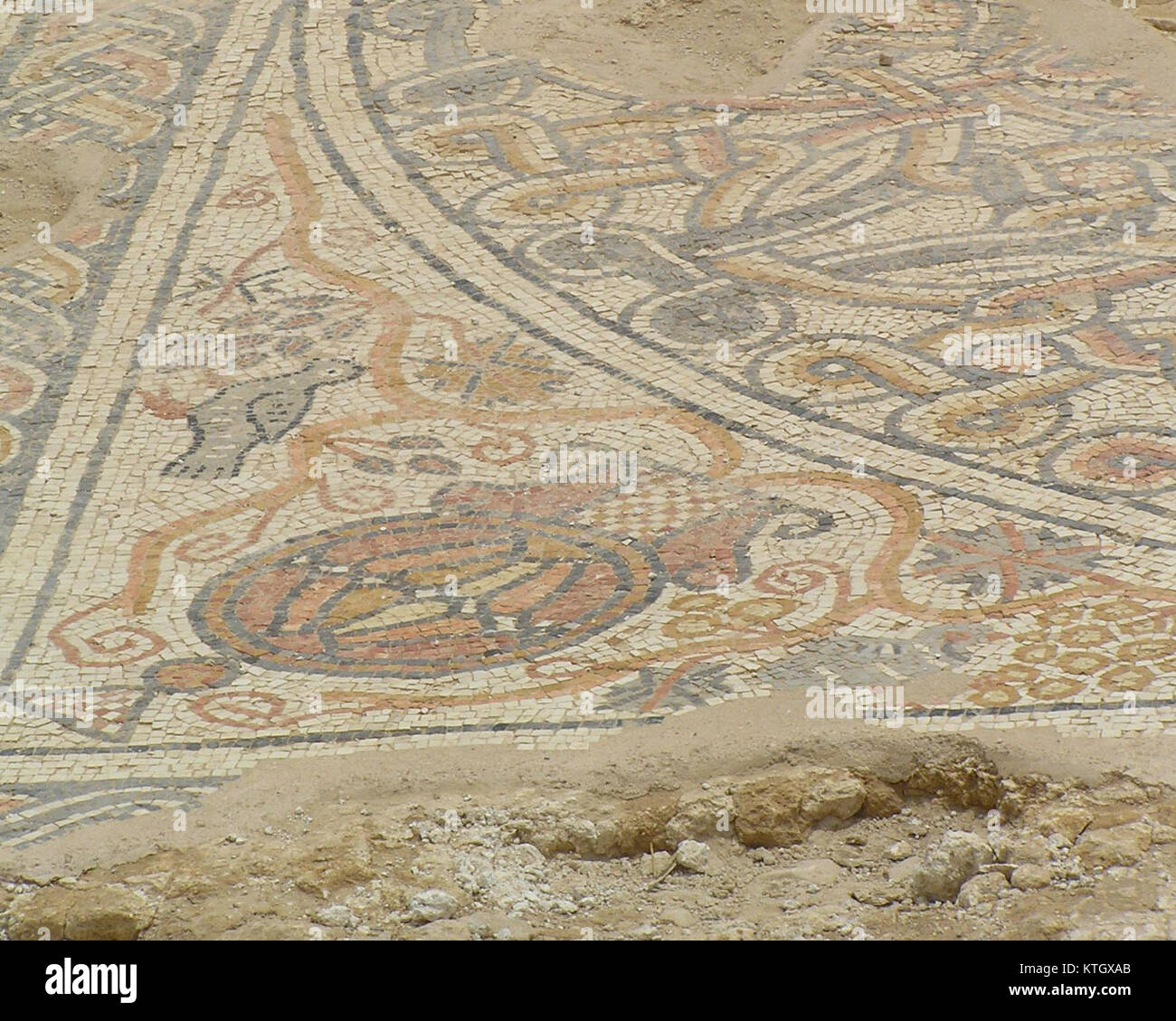 Beit Kama mosaic780a Stock Photo - Alamy