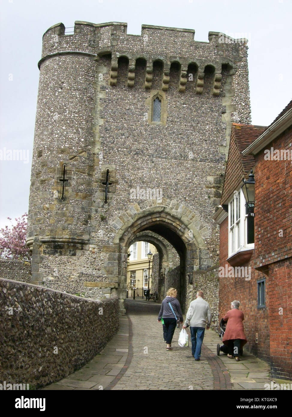 The Barbican at Lewes Castle in East Sussex, England, is a medieval ...