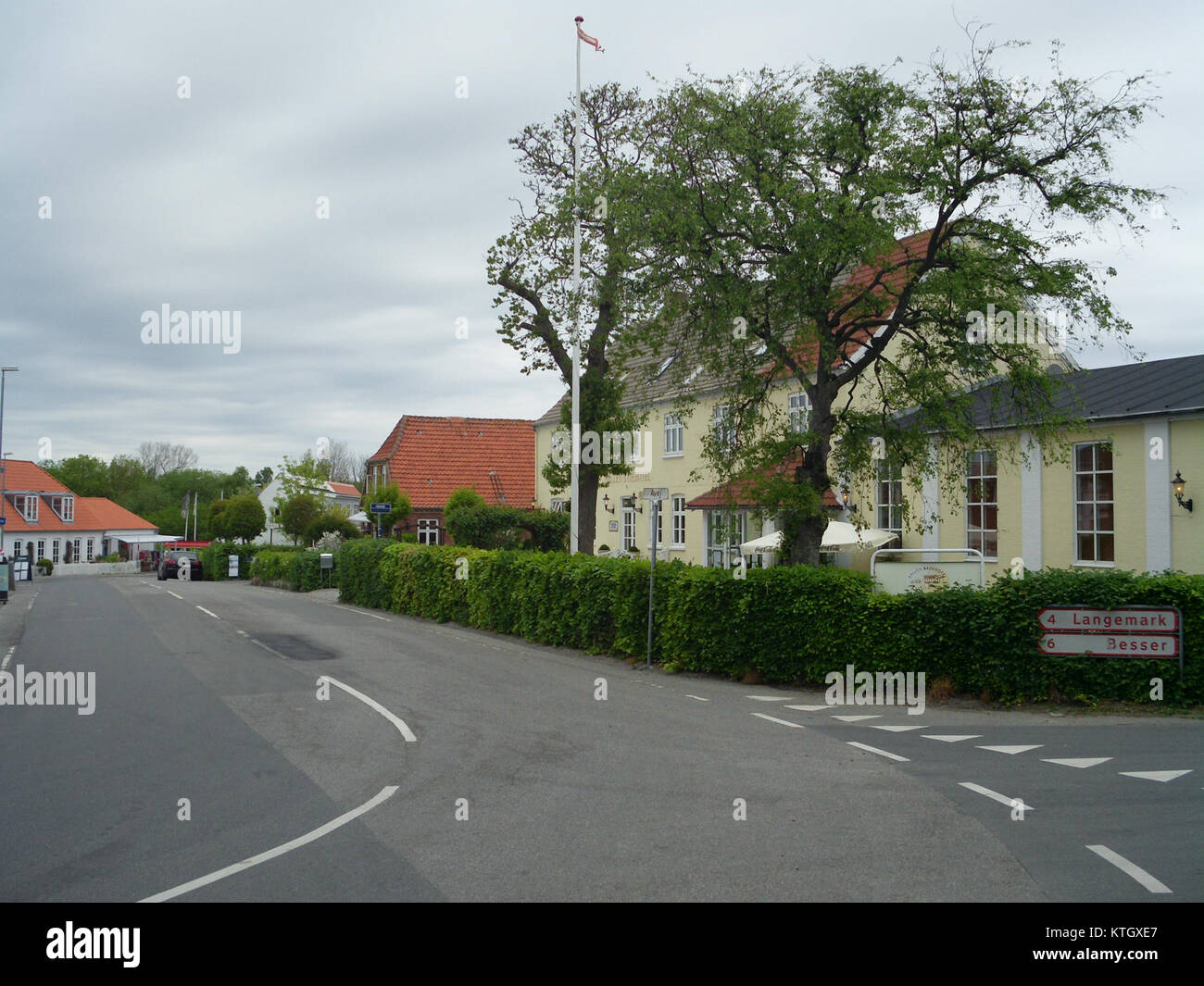 This image captures the main street of Ballen, a town known for its ...