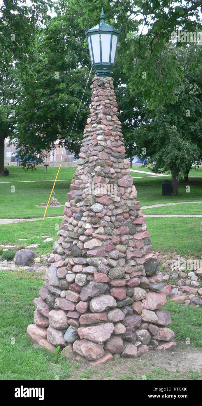 A lamp at Legion Park in Auburn, Nebraska, highlighting the park's ...