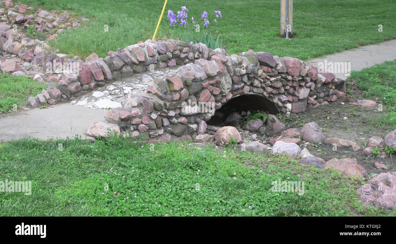 The north bridge in Legion Park, Auburn, Nebraska, is an iconic local ...
