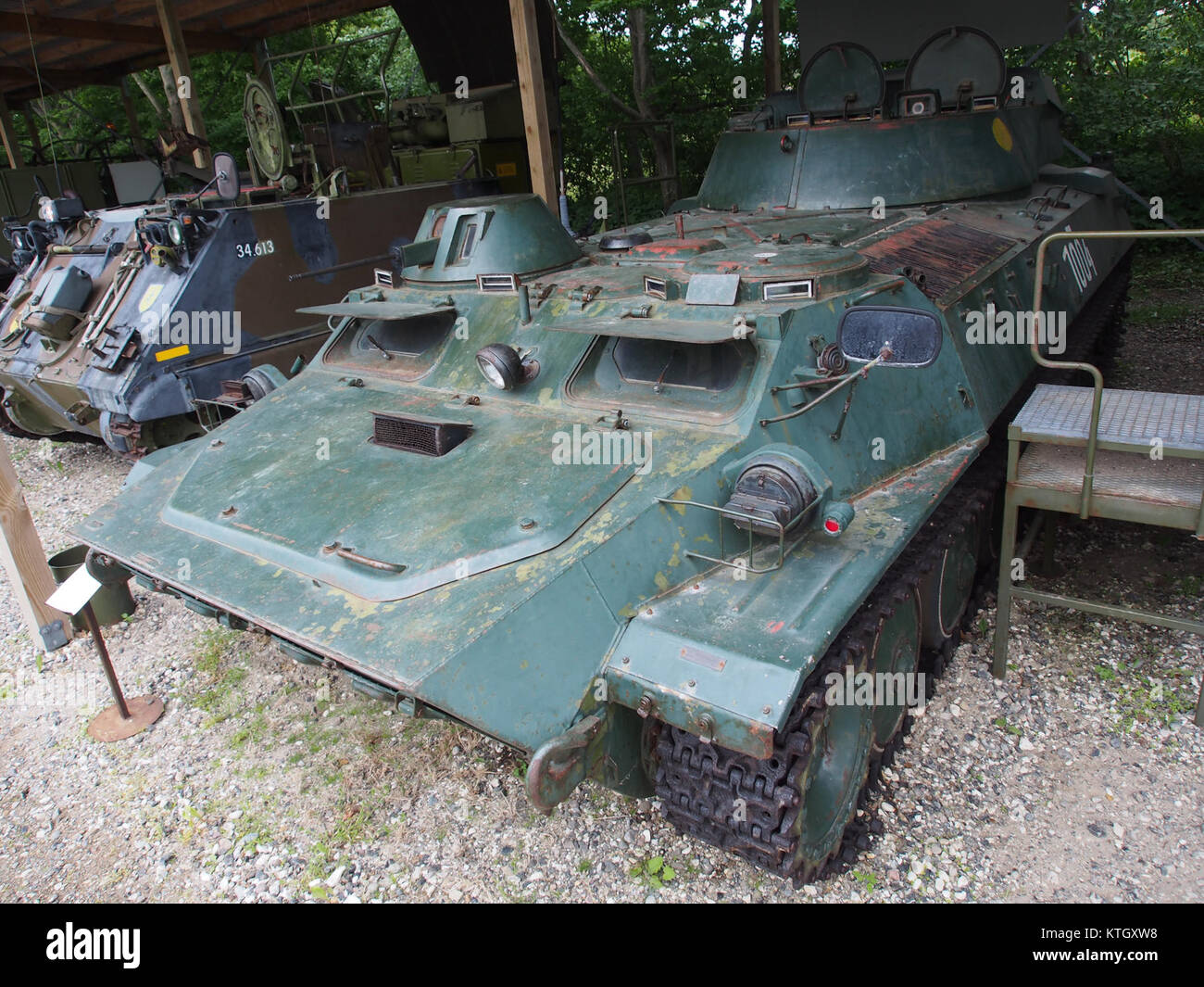 The SNAR 10 battlefield surveillance radar, mounted on an MTLB vehicle ...