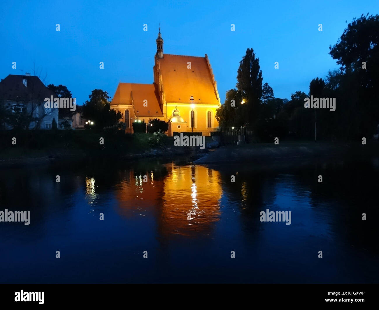 This night view of a cathedral, taken in July 2013, captures the ...