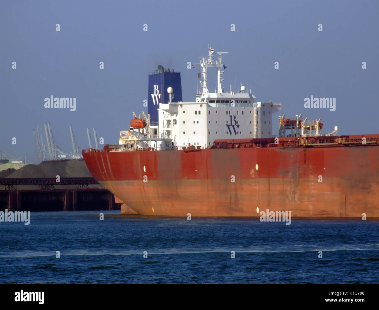 Photograph of the Berge Stahl, a large bulk carrier ship in new colours ...