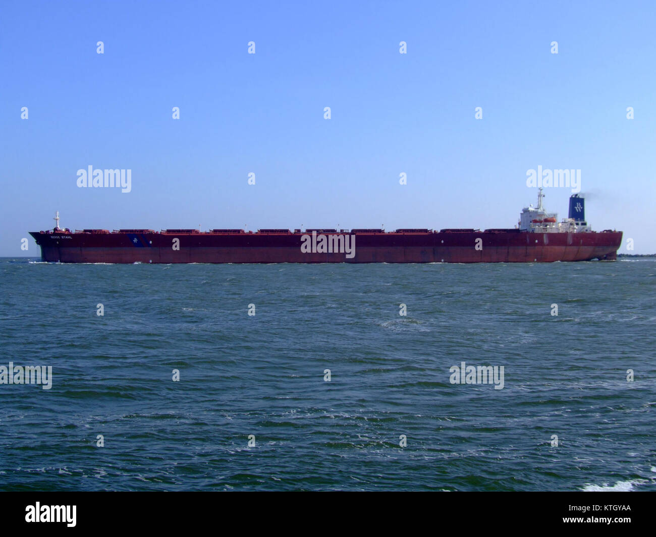 The Berge Stahl, a bulk carrier ship, is seen docked in the Port of ...