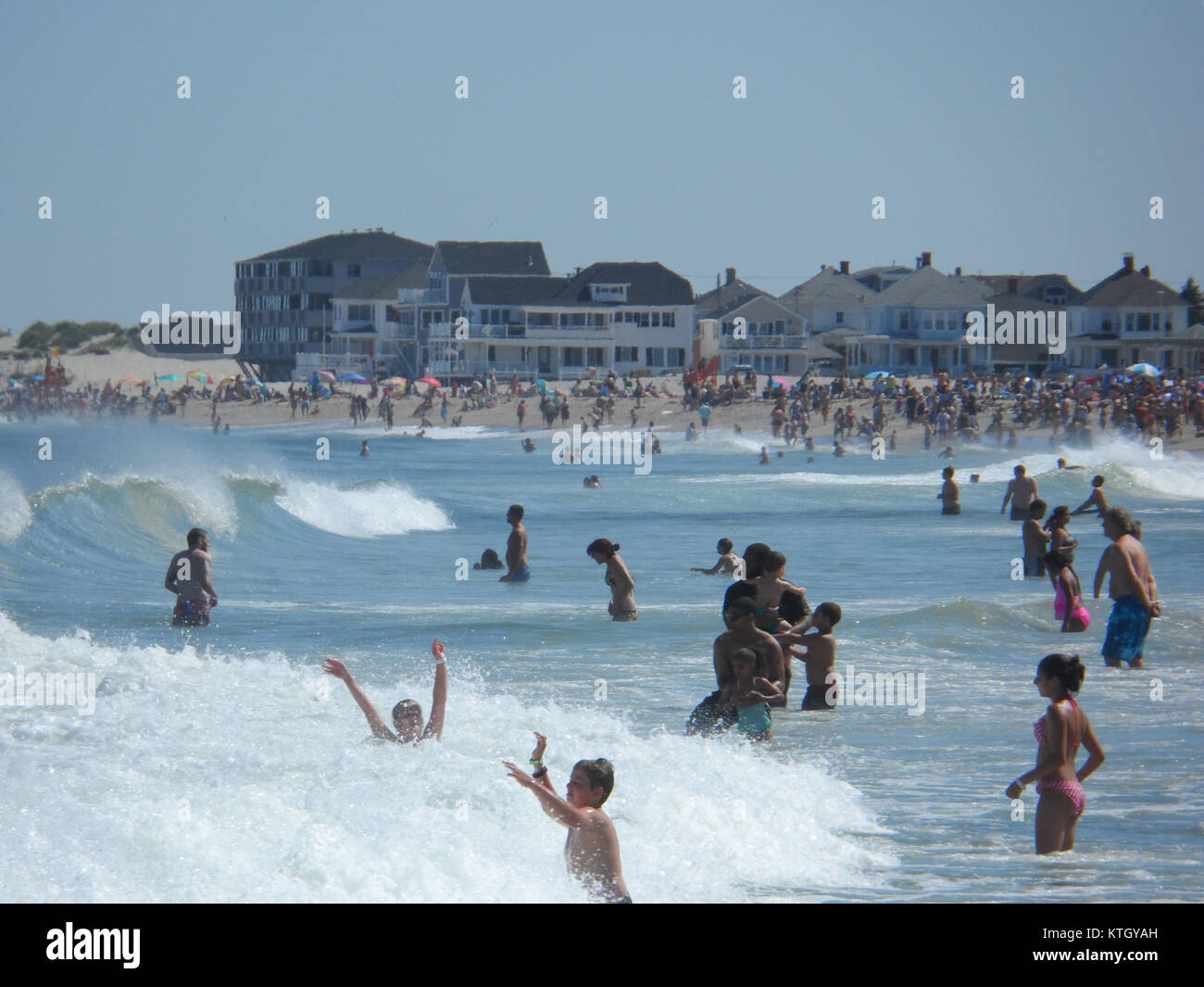 A photograph capturing Atlantic swimmers, likely referring to swimmers ...