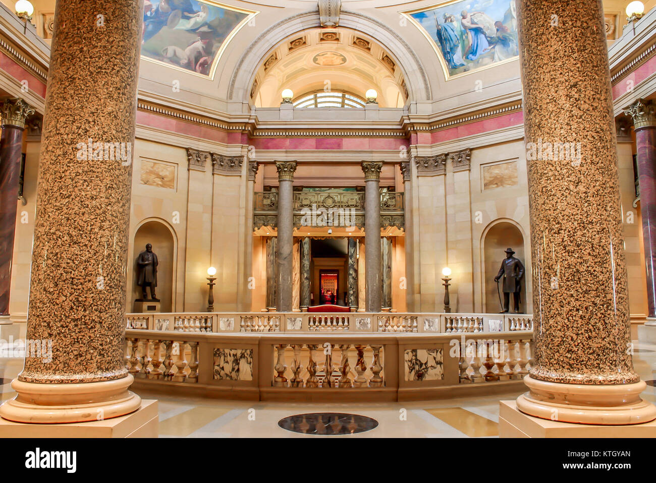 Interior daytime stock photo of columns on interior of Minnesota state ...