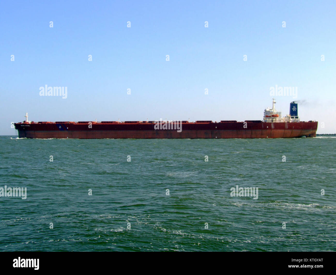 The Berge Stahl, a bulk carrier ship, is photographed at the Port of ...