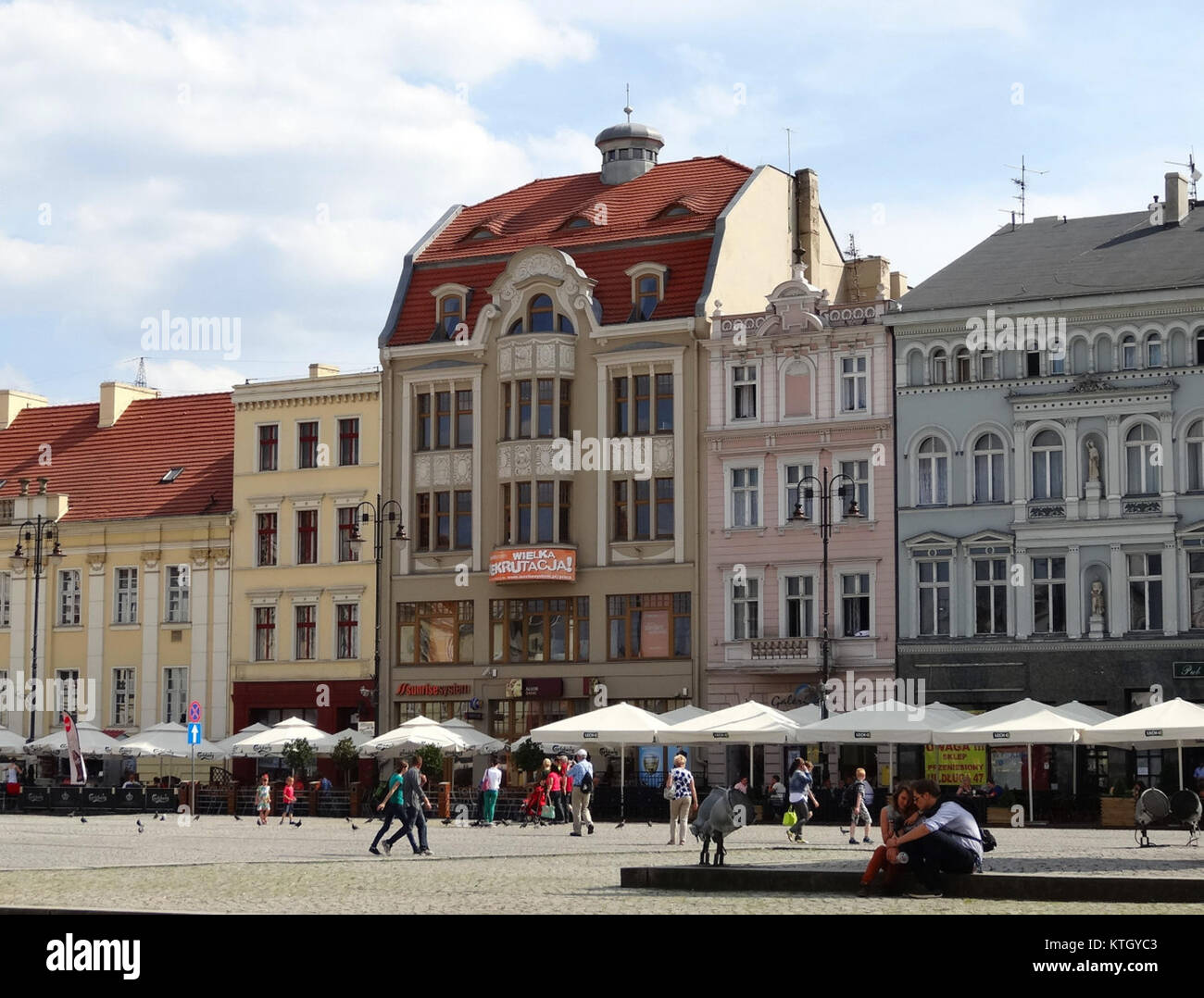 A photograph of Stary Rynek (Old Market Square) in Bydgoszcz, Poland ...