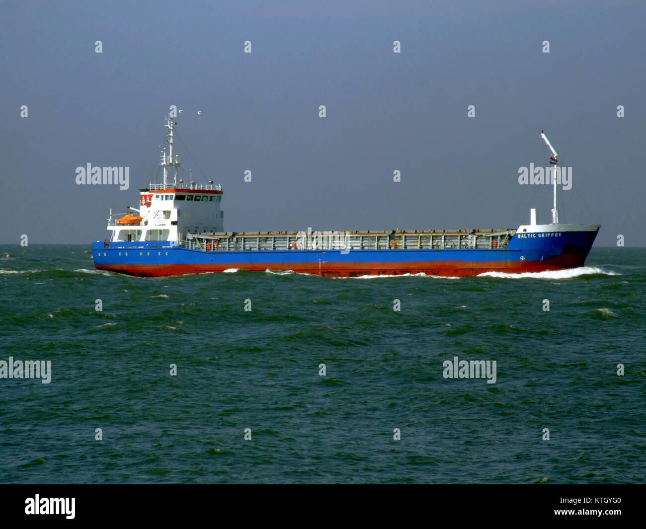 The Baltic Skipper, a vessel, is seen approaching the Port of Rotterdam, one of the largest and ...