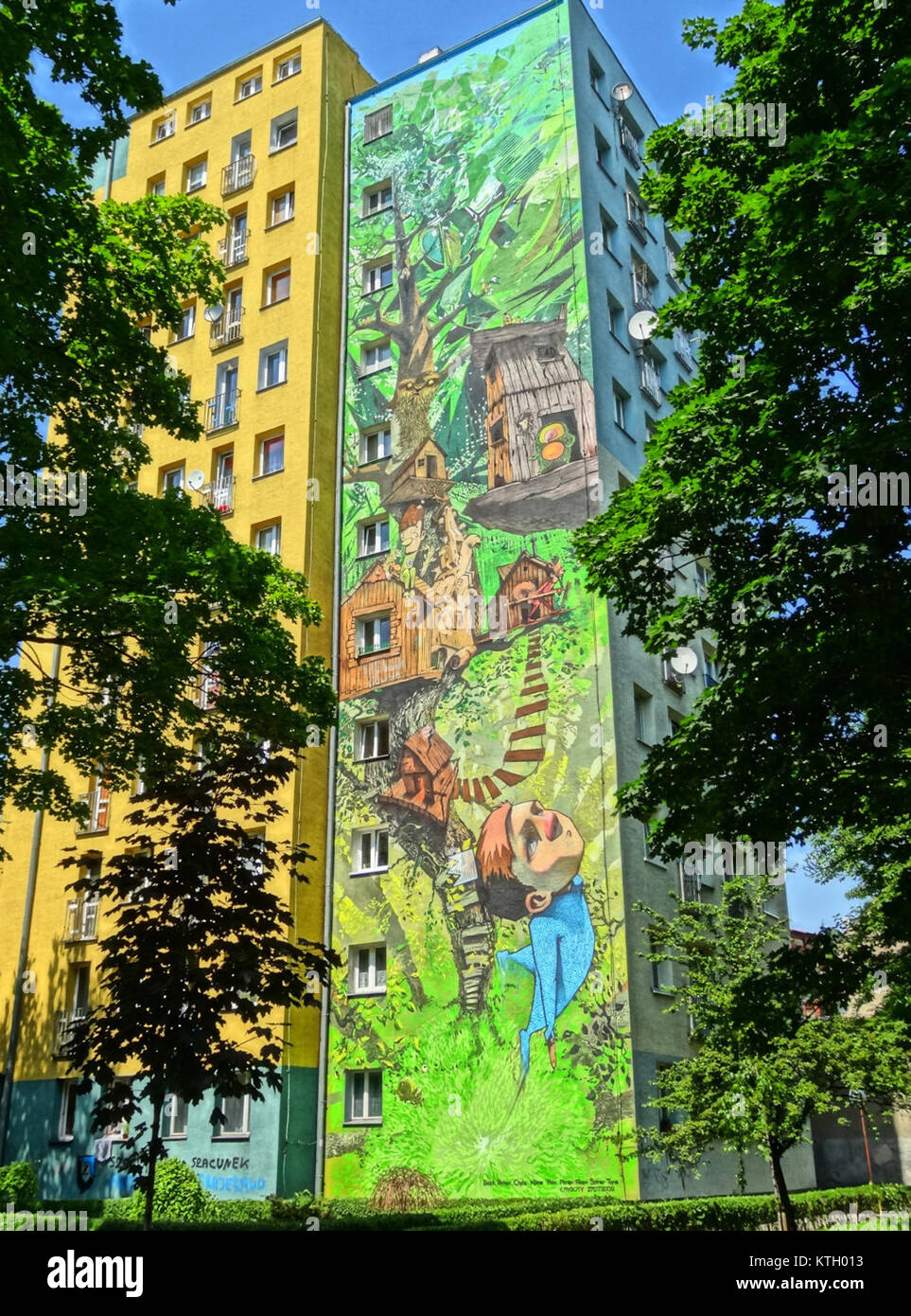 This mural located at Moczynskiego Street 1, created in 2013, is a ...