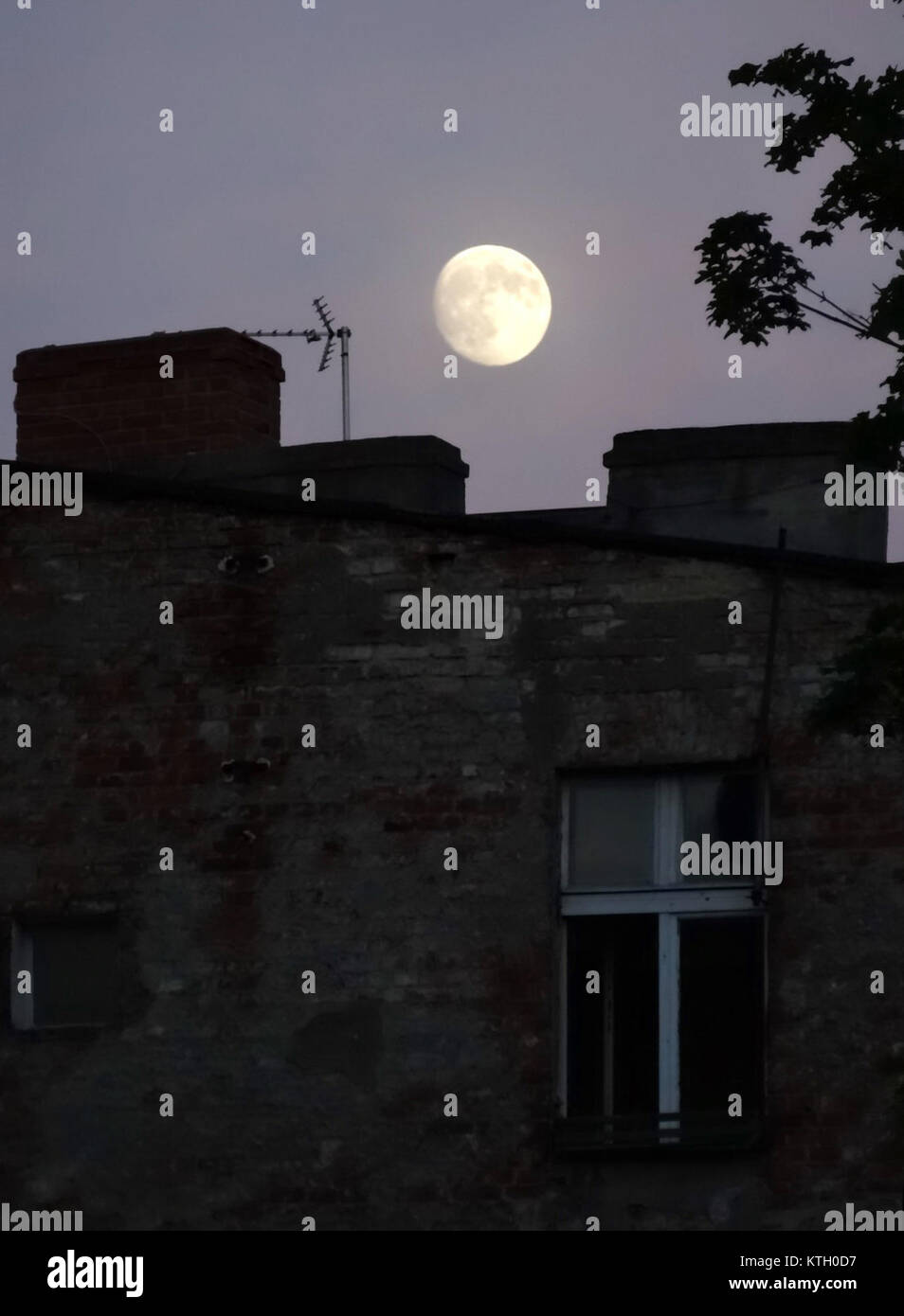 The photo of the WenecjaB building under the moonlight, taken on July 1 ...