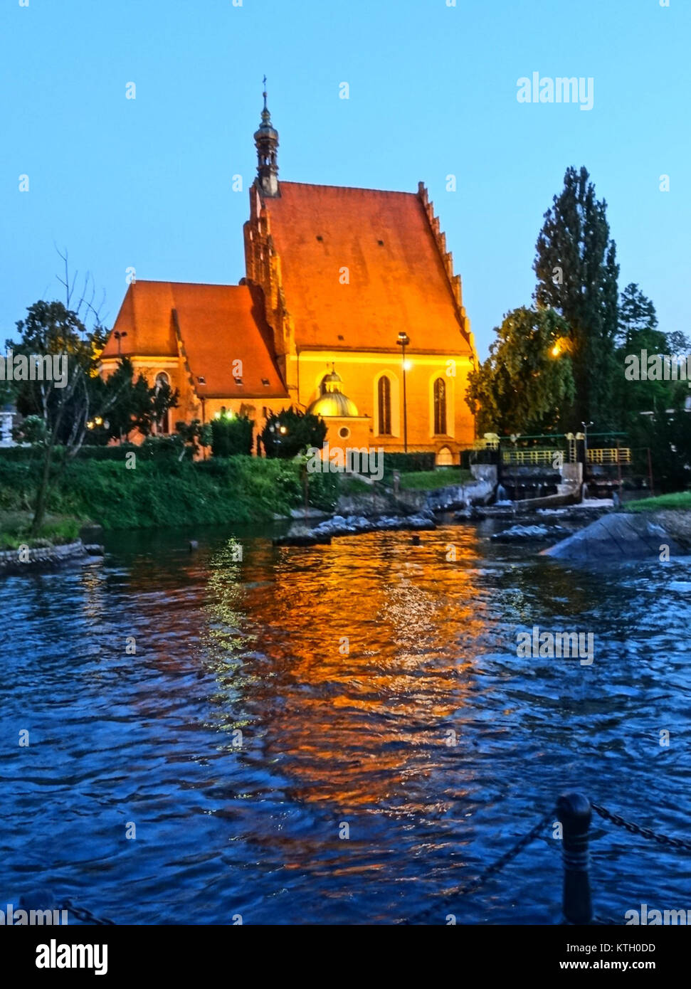 This image likely depicts a night view of a cathedral building from ...