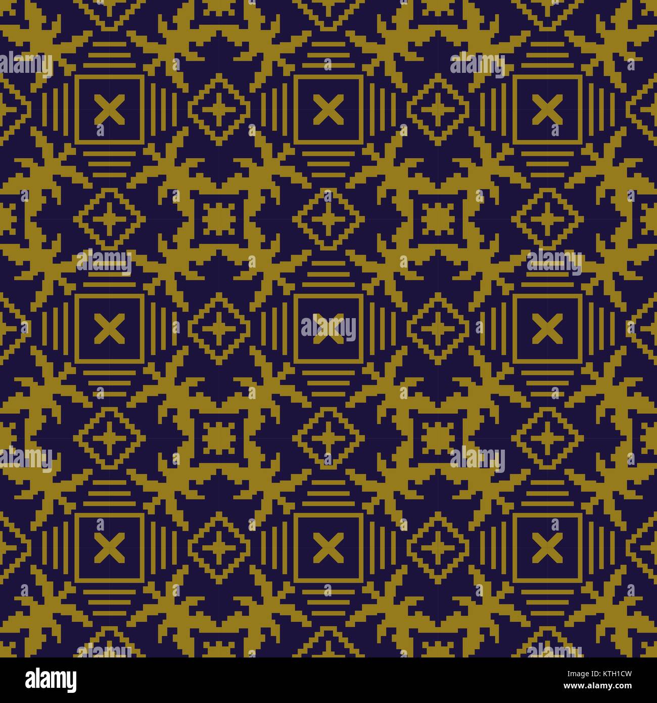 Seamless retro worn out background mosaic square cross geometry Stock ...