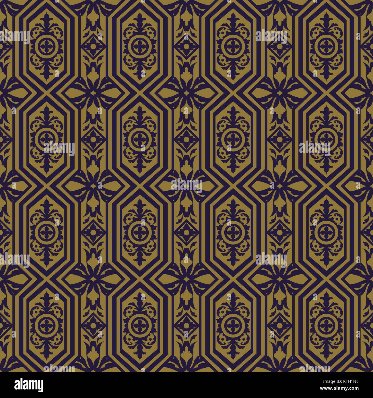 Seamless retro worn out background cross polygon round flower Stock ...