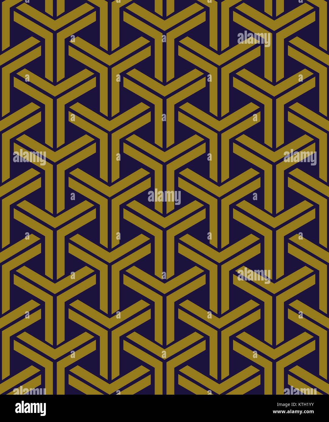 Antique seamless gold background 3D cube triangle geometry corss Stock ...