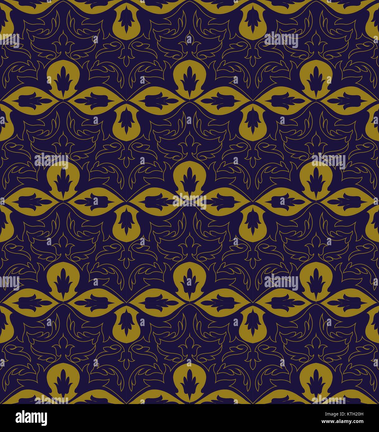 Antique seamless gold background garden flower green leaf Stock Vector ...