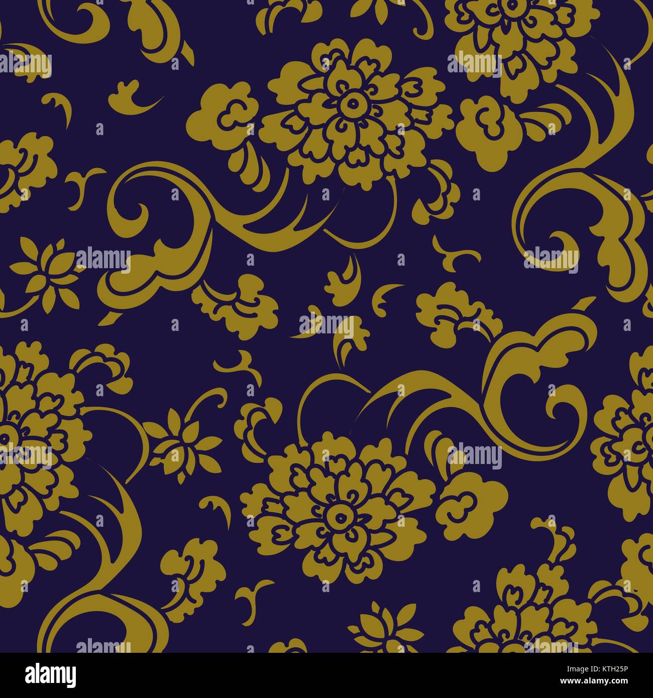 Antique seamless background garden spiral curve flower vine Stock ...