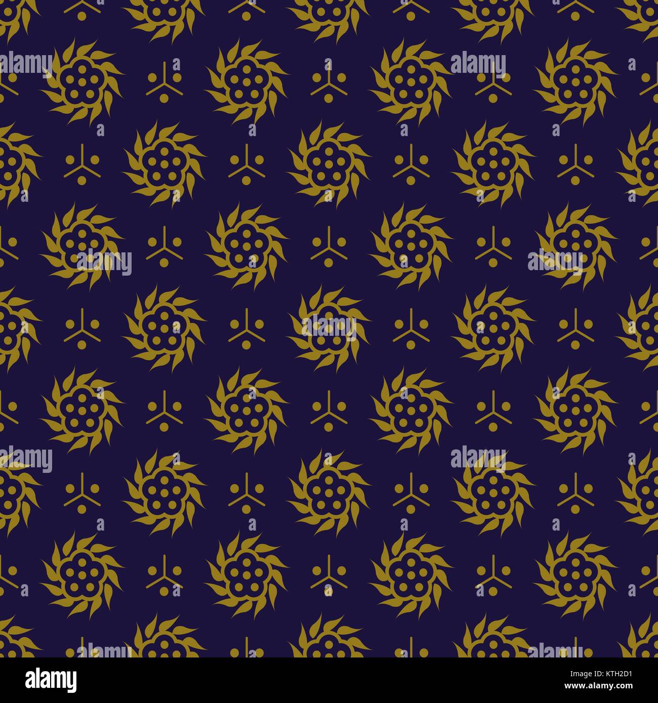 Antique seamless gold background oriental Chinese round spiral flower ...