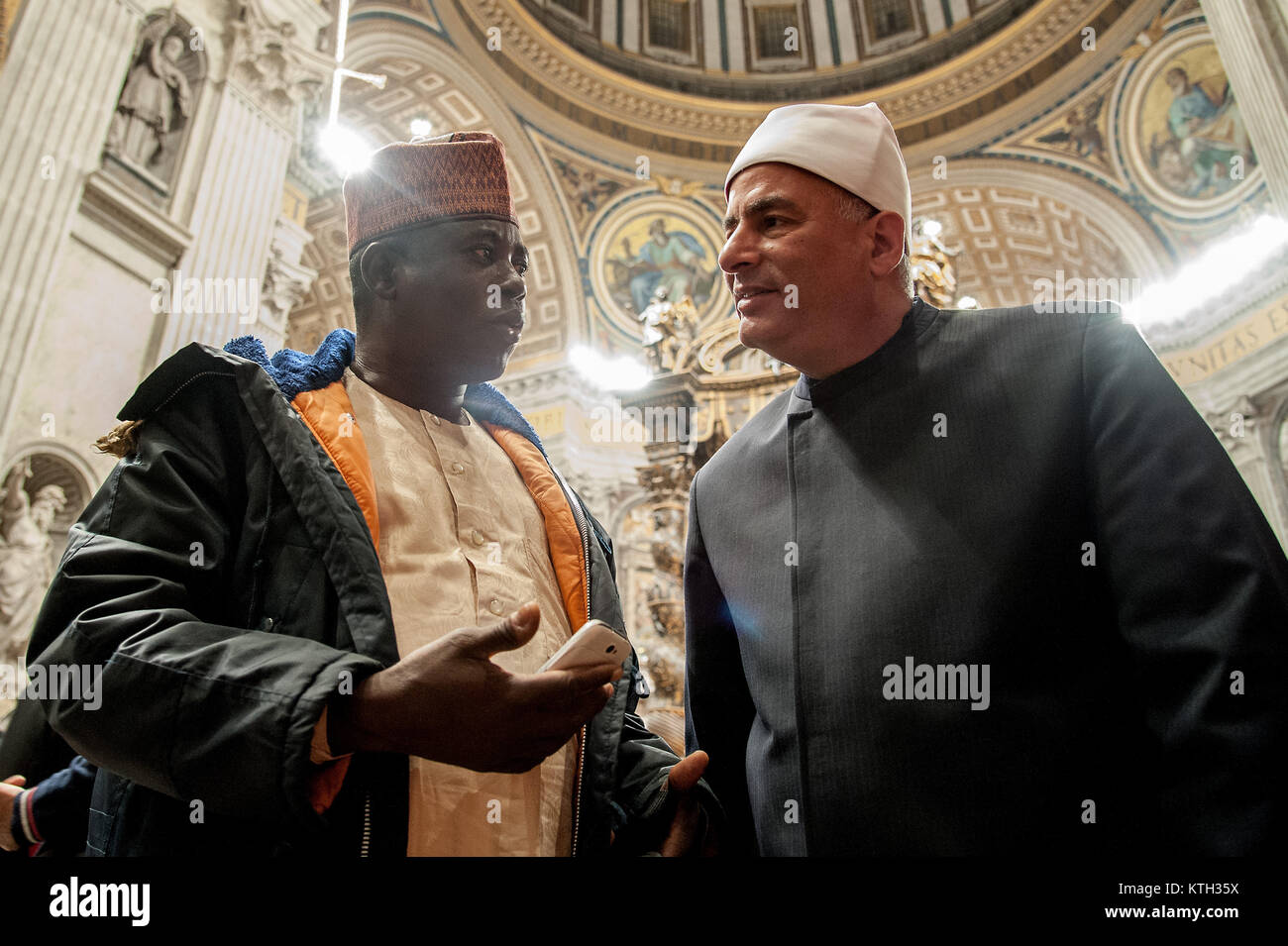 Salah Ramadan Elsayed (R), Imam of the Great Mosque of Rome during the ... Salah Ramadan Elsayed (R), Imam of the Great Mosque of Rome during the ...
