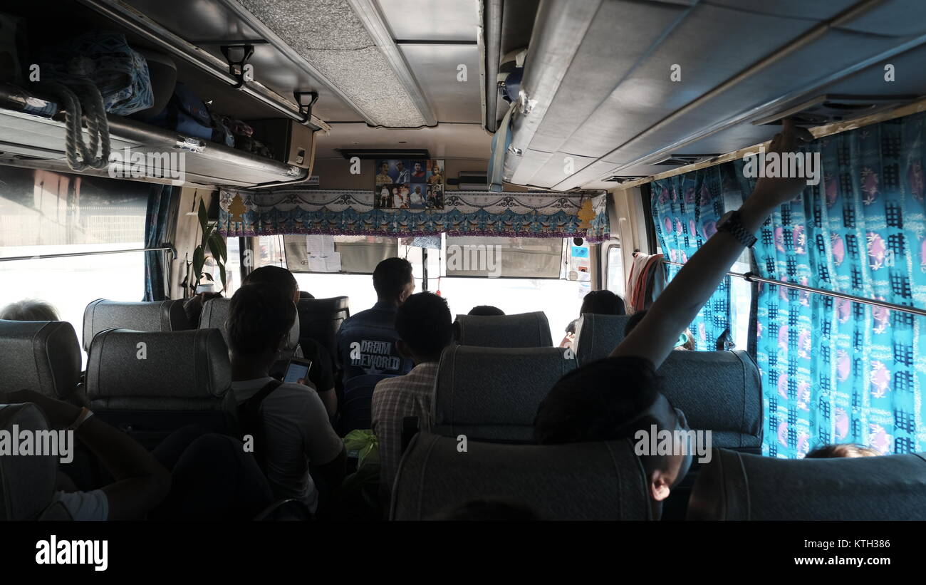 delivery service Bus Movement of people and goods Cambodia Stock Photo ...