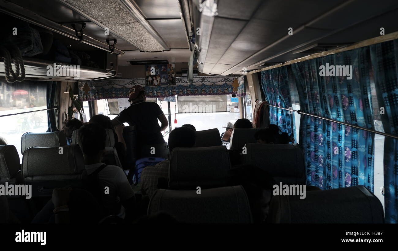 delivery service Bus Movement of people and goods Cambodia Stock Photo ...