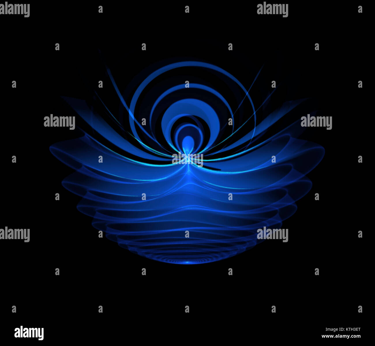 Abstract blue glowing motive isolated over black background Stock Photo ...