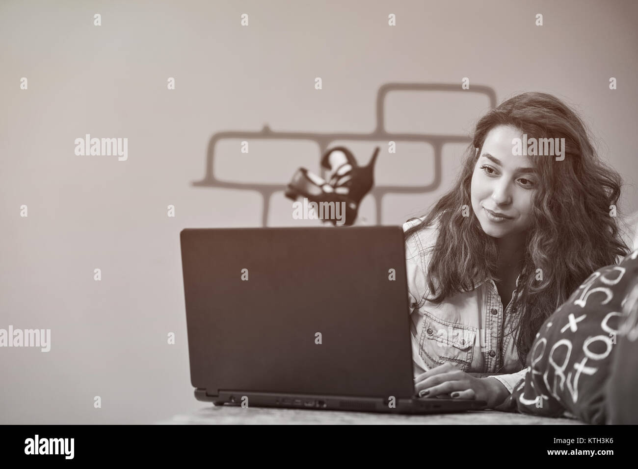 startup business, software developer working on computer at modern ...