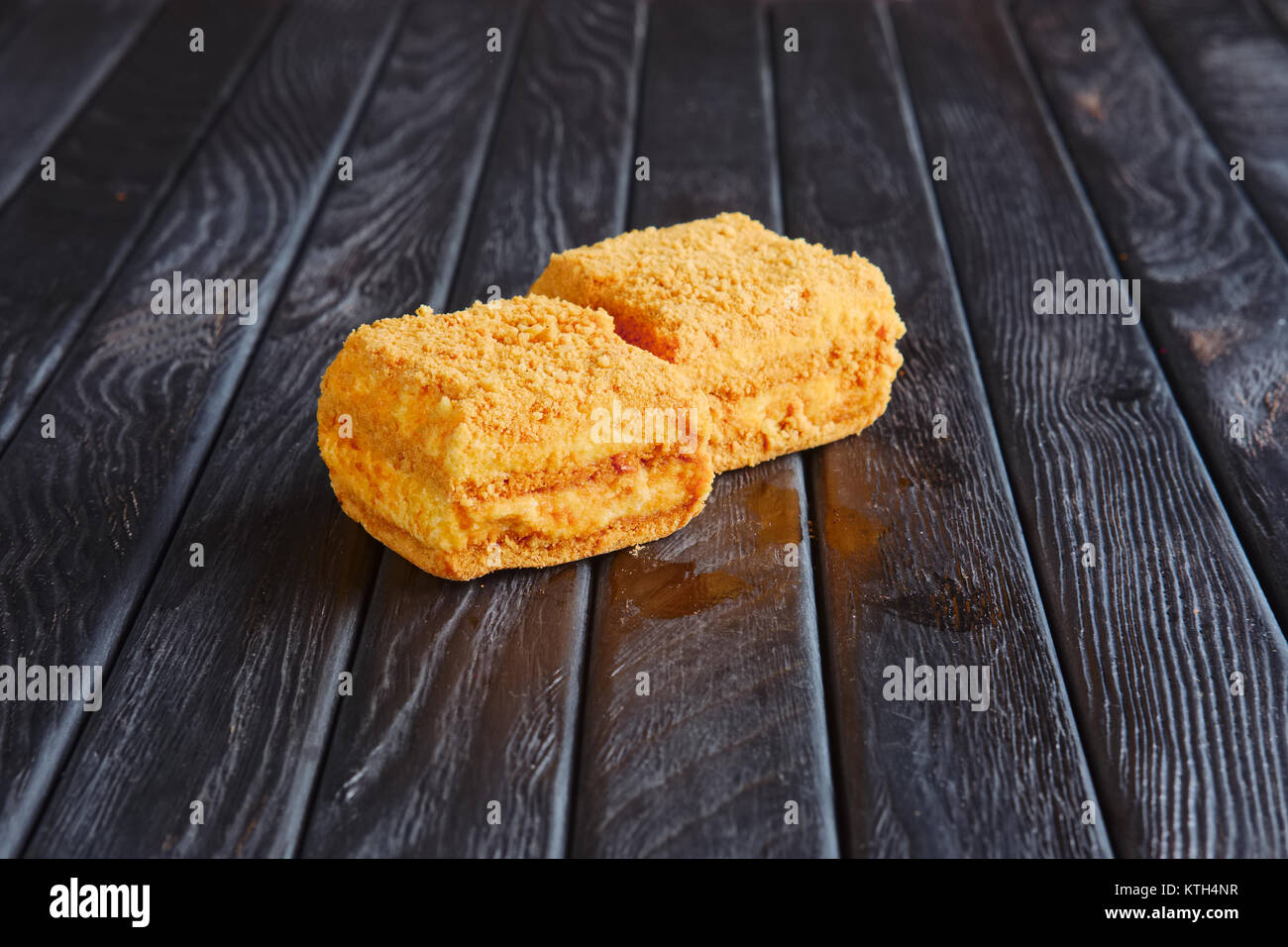 Appetizer for reception. Tiramisu, caramel cake in breading Stock Photo ...