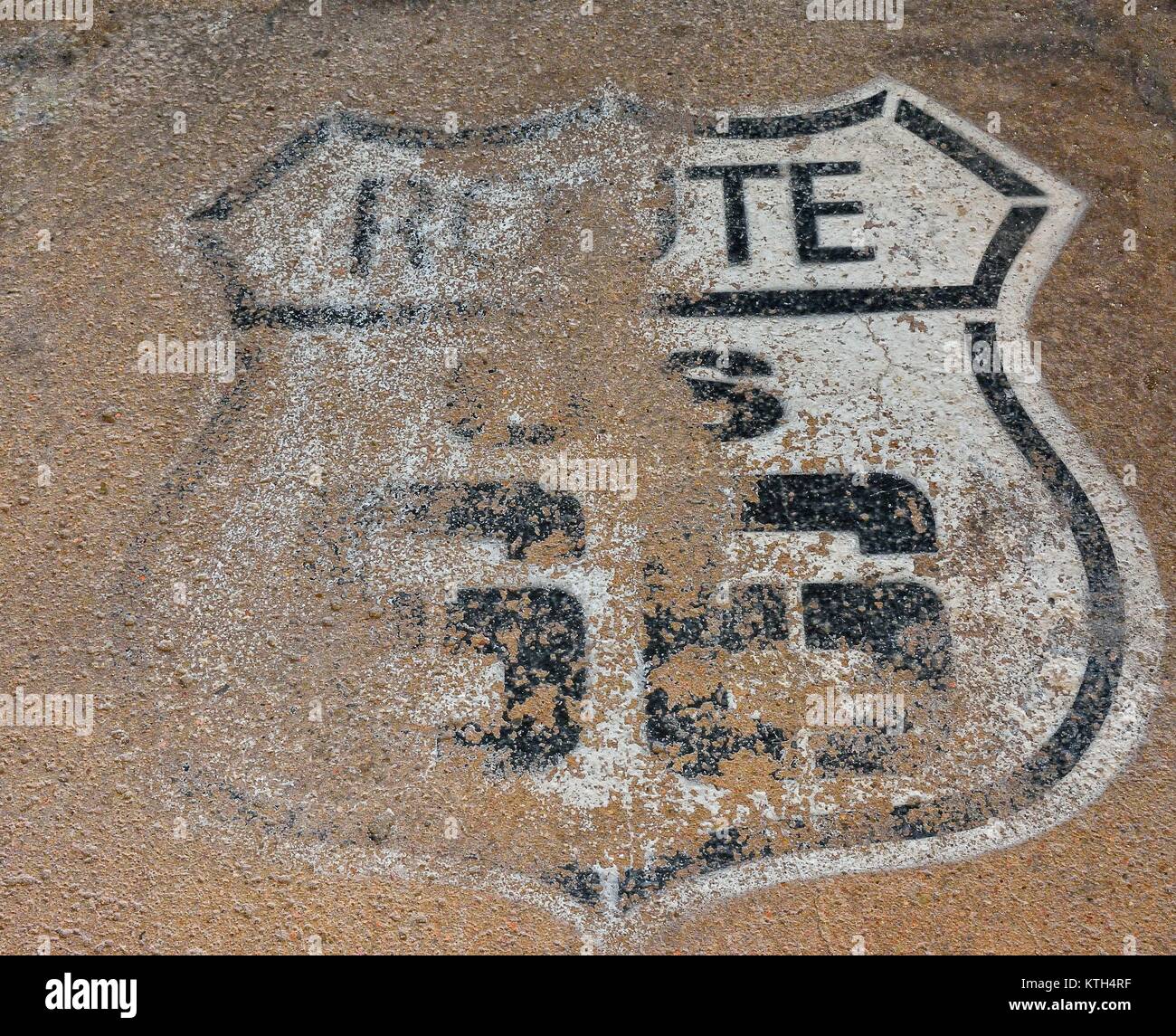 Historic U.S. old Route 66 sign Stock Photo - Alamy