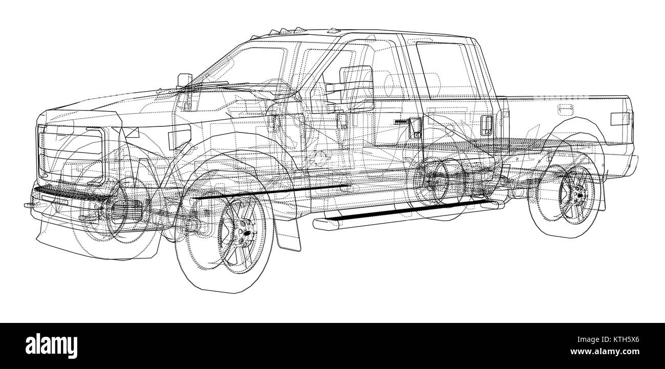 Car SUV drawing outline. Vector Stock Vector Image & Art - Alamy