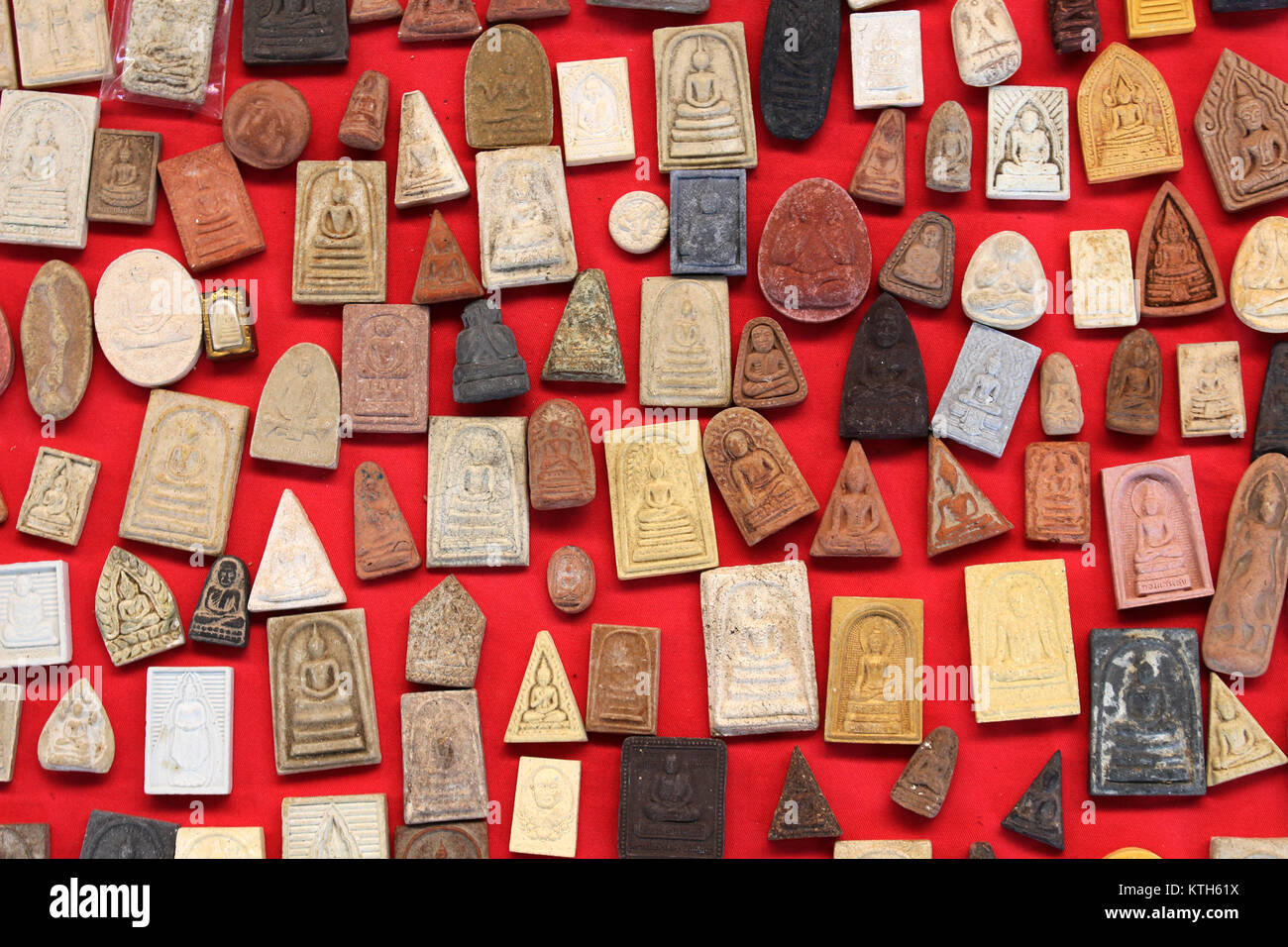 Sacred buddhist clay objects Stock Photo - Alamy