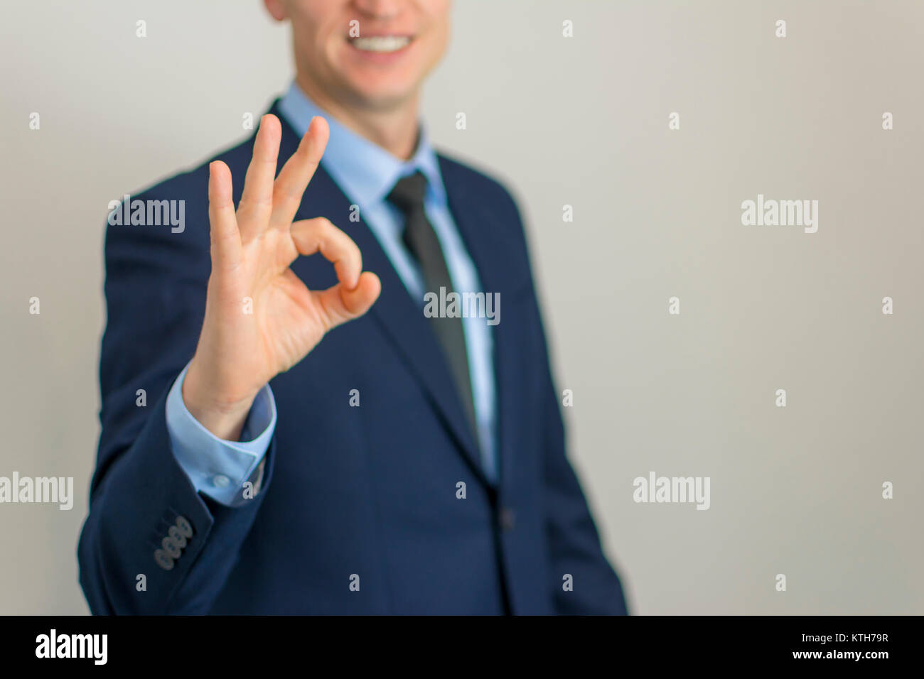 businessman show ok sing Stock Photo - Alamy