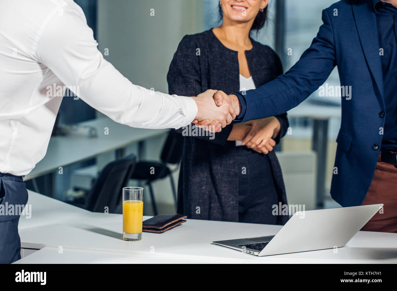 Business handshake. Business handshake and business people concept ...