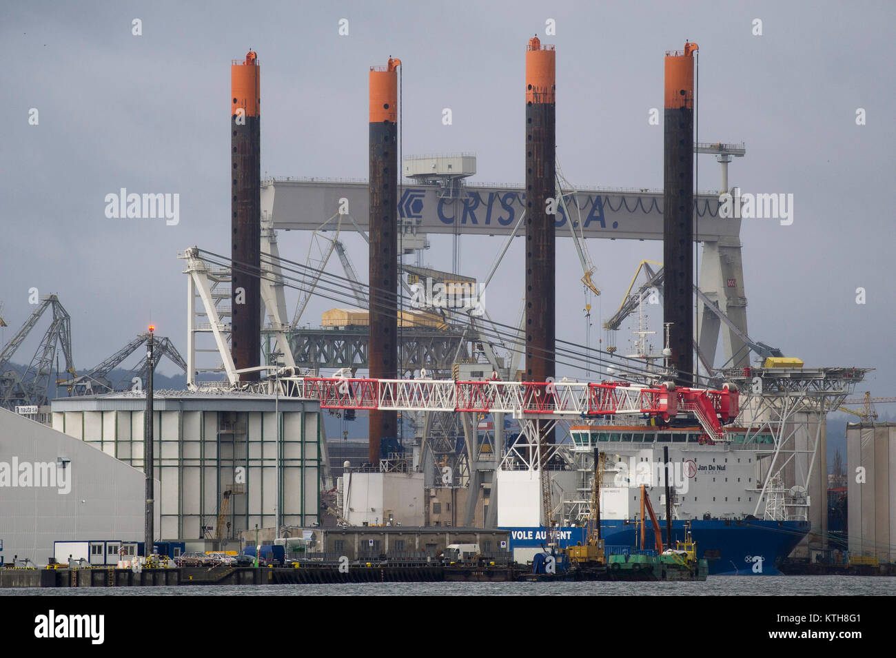 Offshore installation vessel Vole au Vent platform in Stocznia Gdynia ...