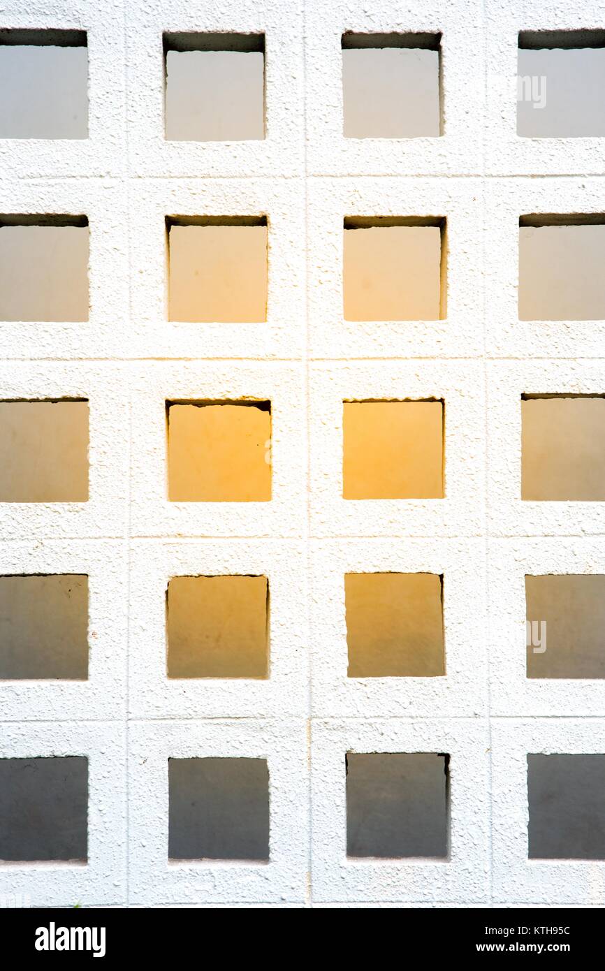 White Concrete Block Wall