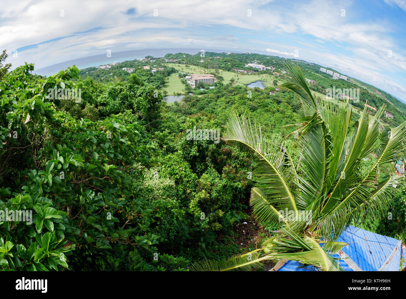 Nov 18,2017 Skyline view from Boracay Observatory, Philippines Stock ...