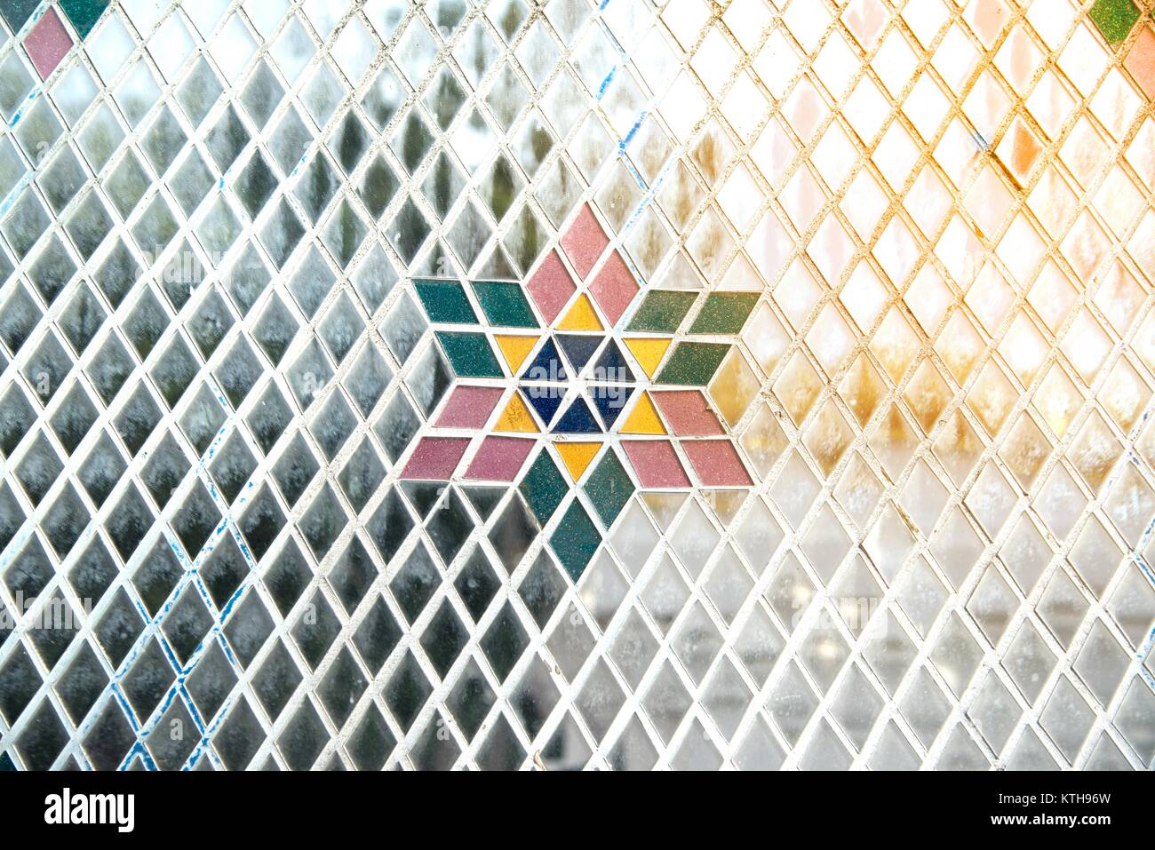 Thai traditional art decorated with ceramic , plastic and color glasses ...