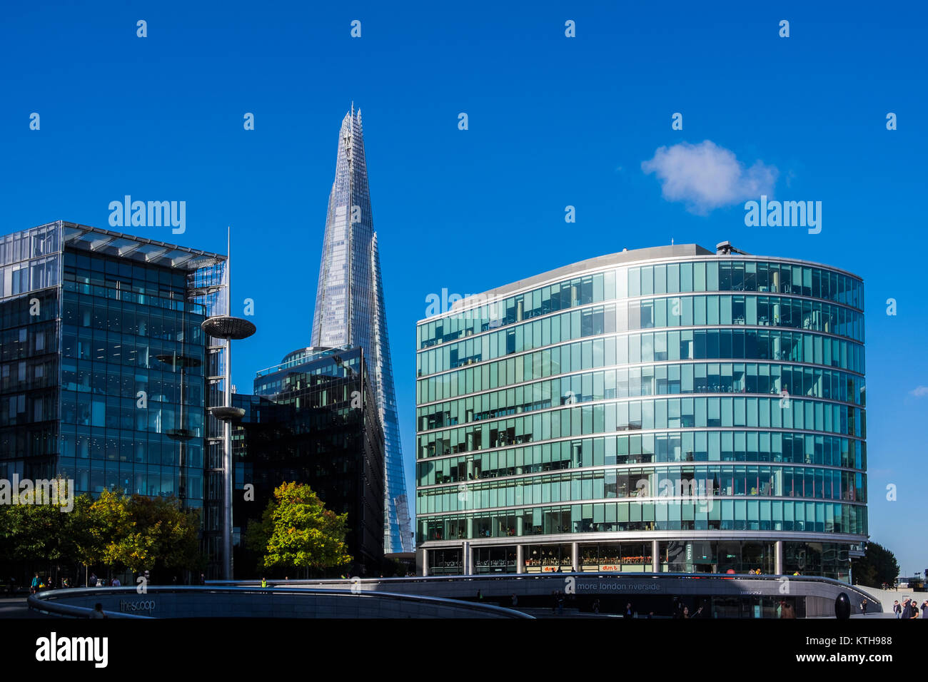 The Shard building behind More London Riverside in the Borough of ...