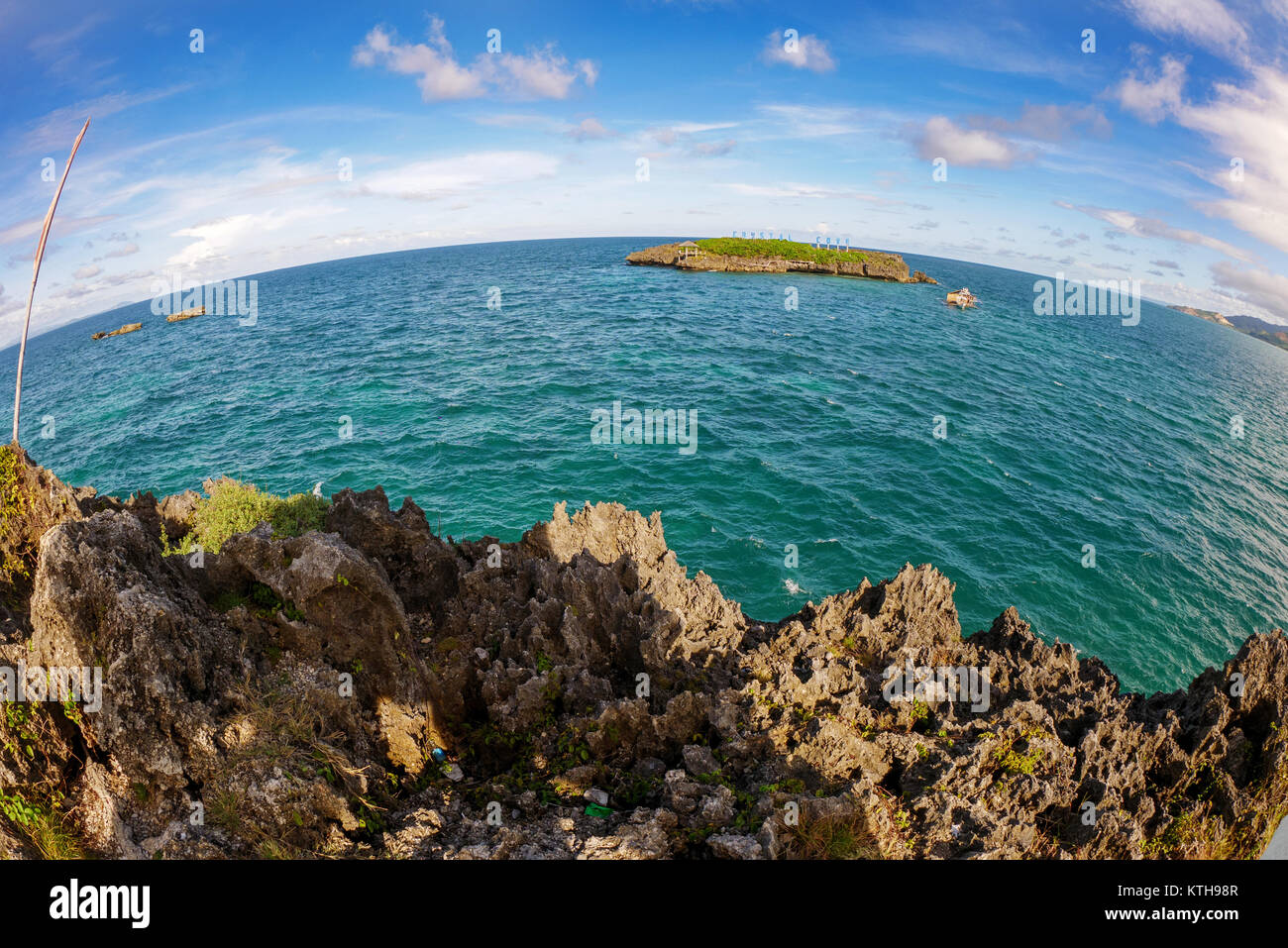 Nov 19,2017 Sea view from Crystal cove island, Boracay, Philippines ...