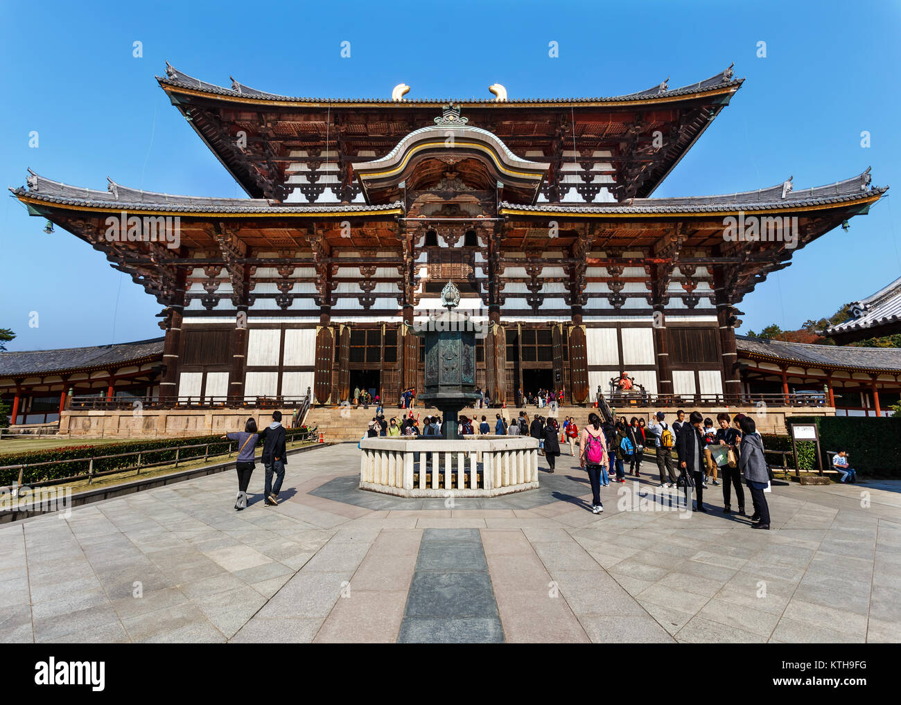 Nara, Japan - November 16 2013: Great Buddha Hall in Todaiji Temple ...