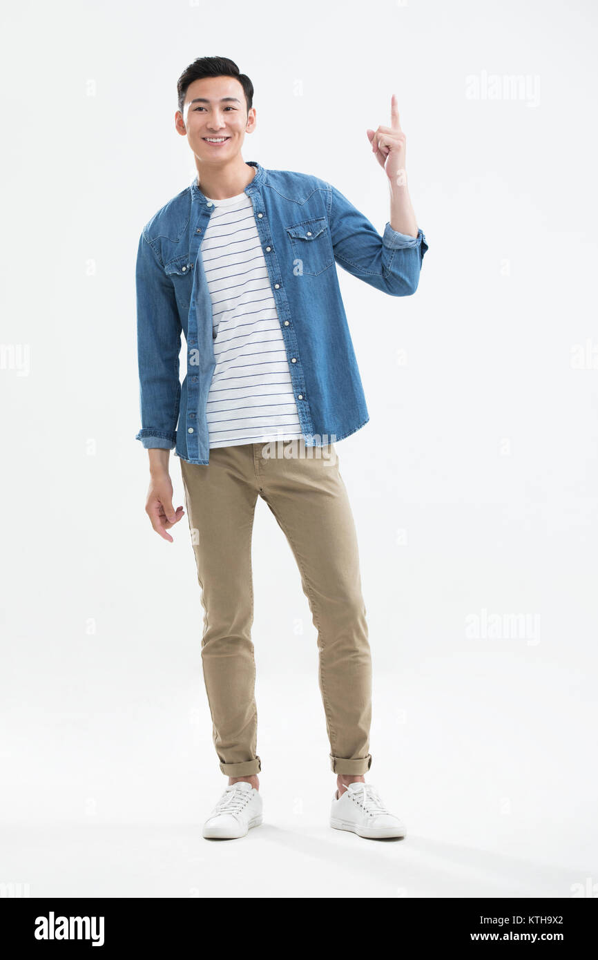 Raised pointing finger hi-res stock photography and images - Alamy