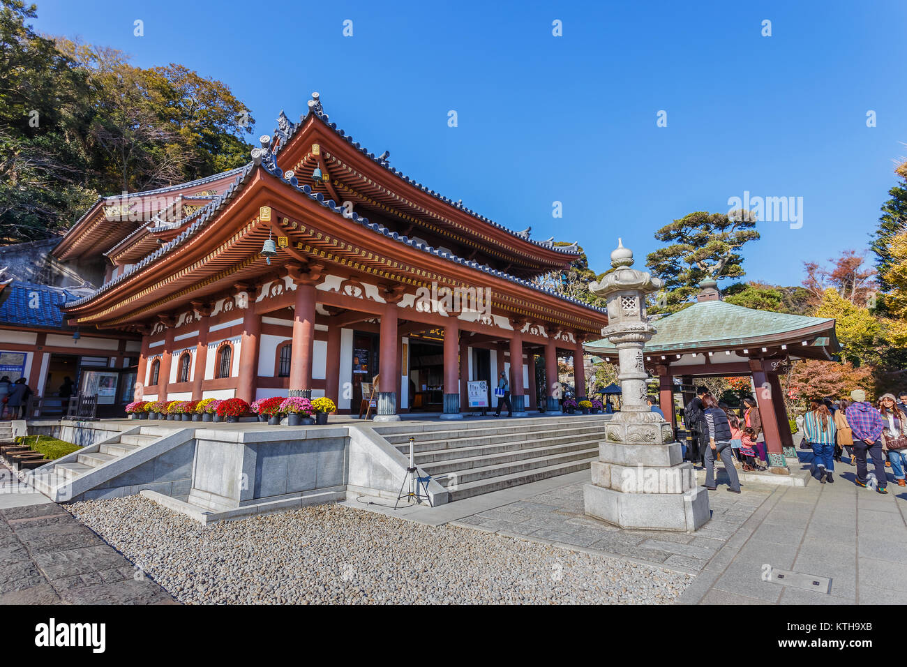 Kamakura, Japan - November 24 2013: Built in 686 dedicated to Emperor ...