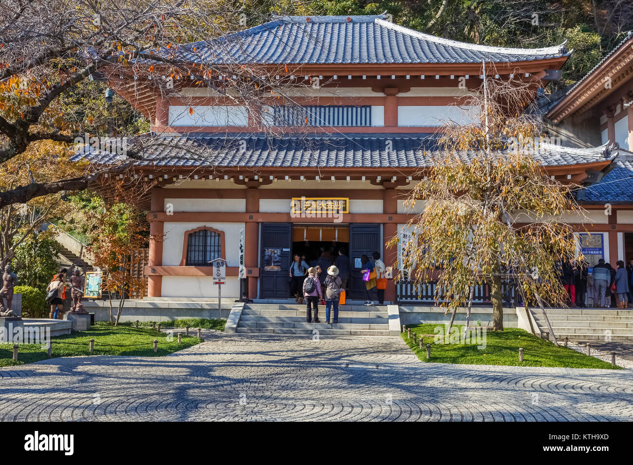 Kamakura, Japan - November 24 2013: Built in 686 dedicated to Emperor ...