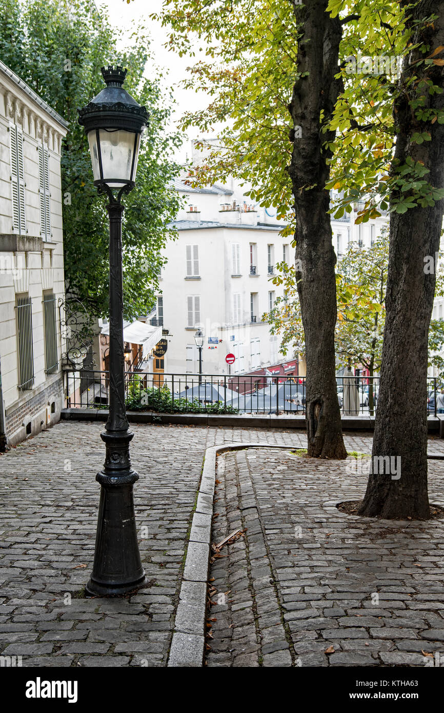 Beautiful street lamp in a park Stock Photo - Alamy