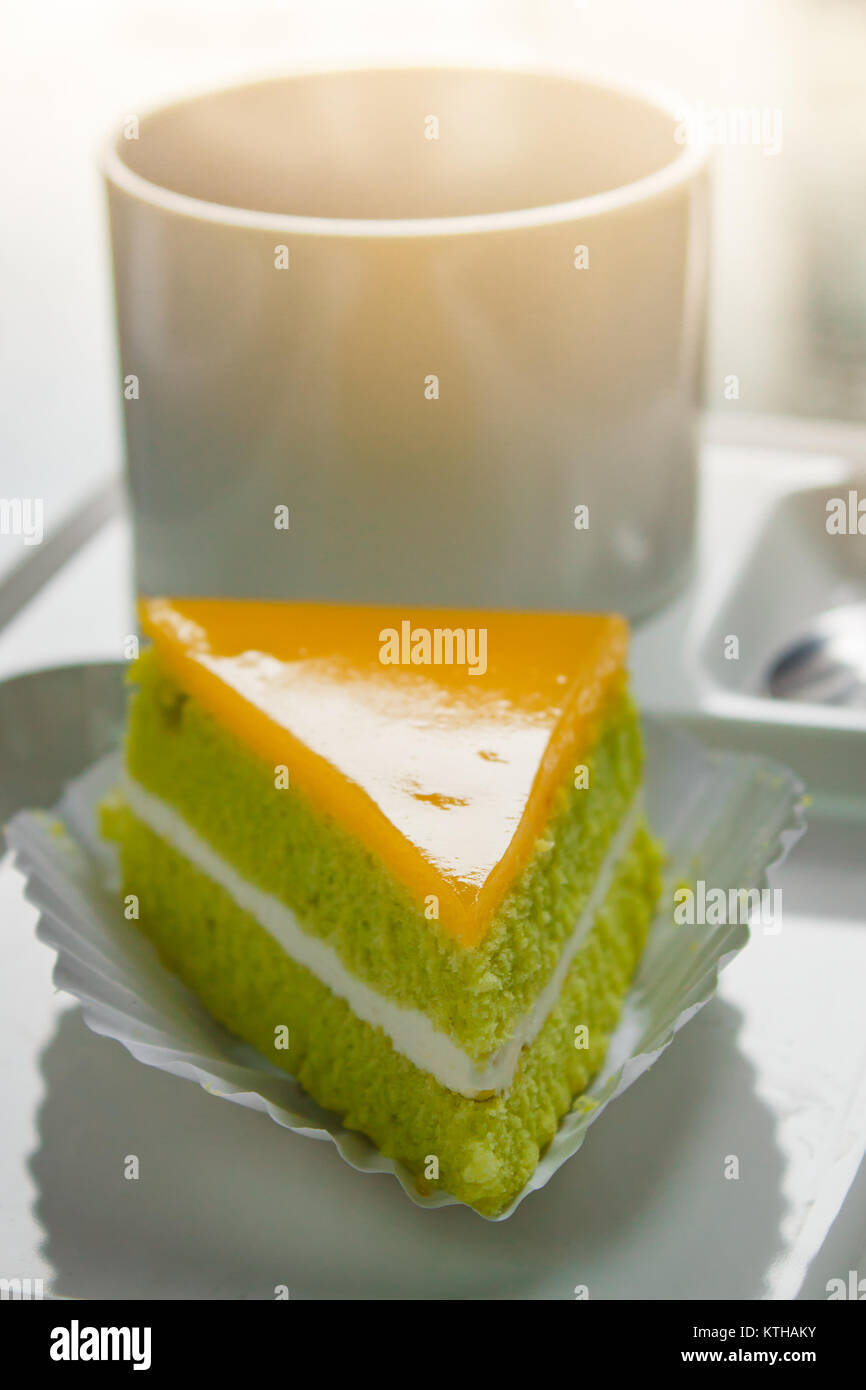 Coffee break with cake at business meeting, Thailand Stock Photo - Alamy
