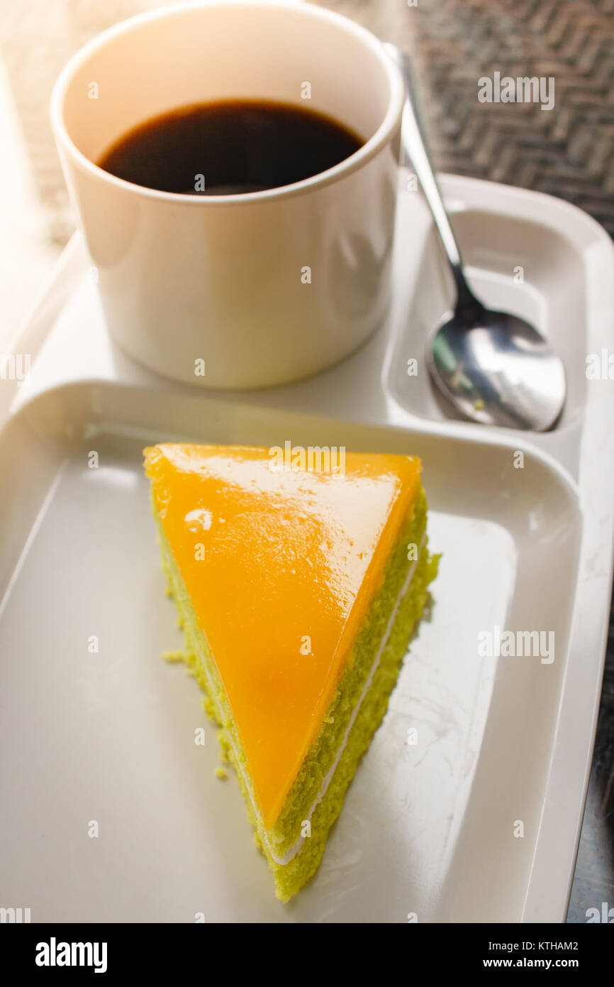 Coffee break with cake at business meeting, Thailand Stock Photo - Alamy