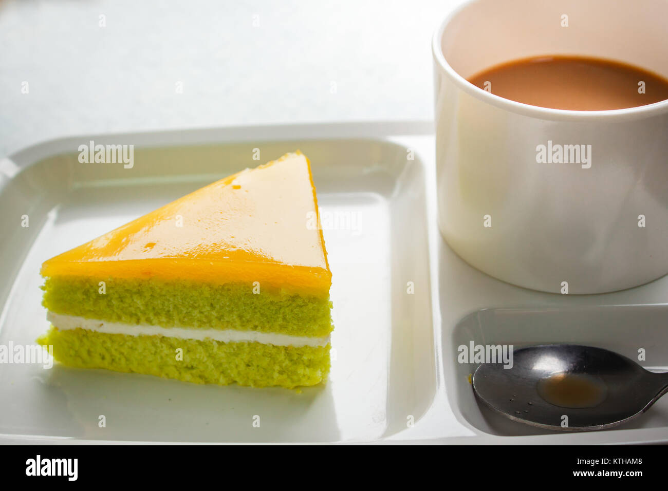 Coffee break with cake at business meeting, Thailand Stock Photo - Alamy