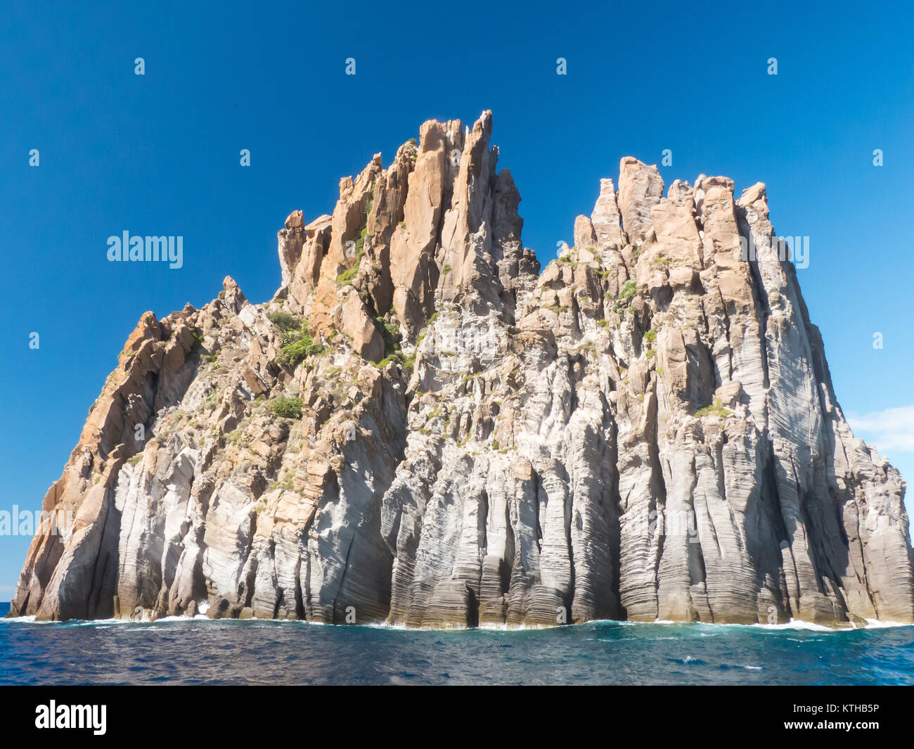 Basalt rock formations on the Aeolian Islet of Basiluzzo, in Italy's ...