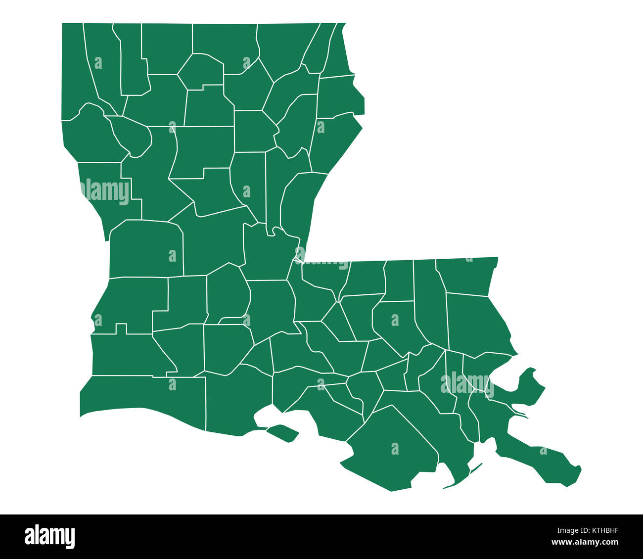 Louisiana county map hi-res stock photography and images - Alamy